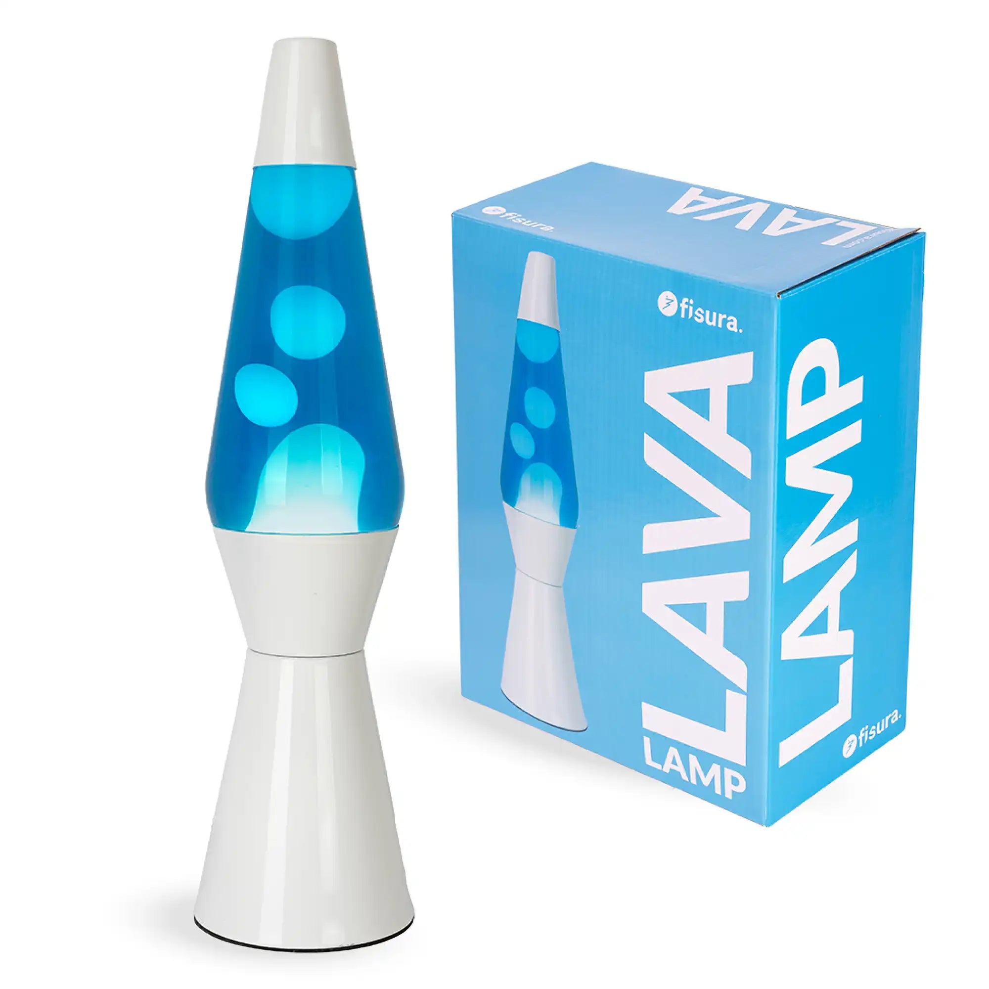 Lámpara de lava "bullet" azul